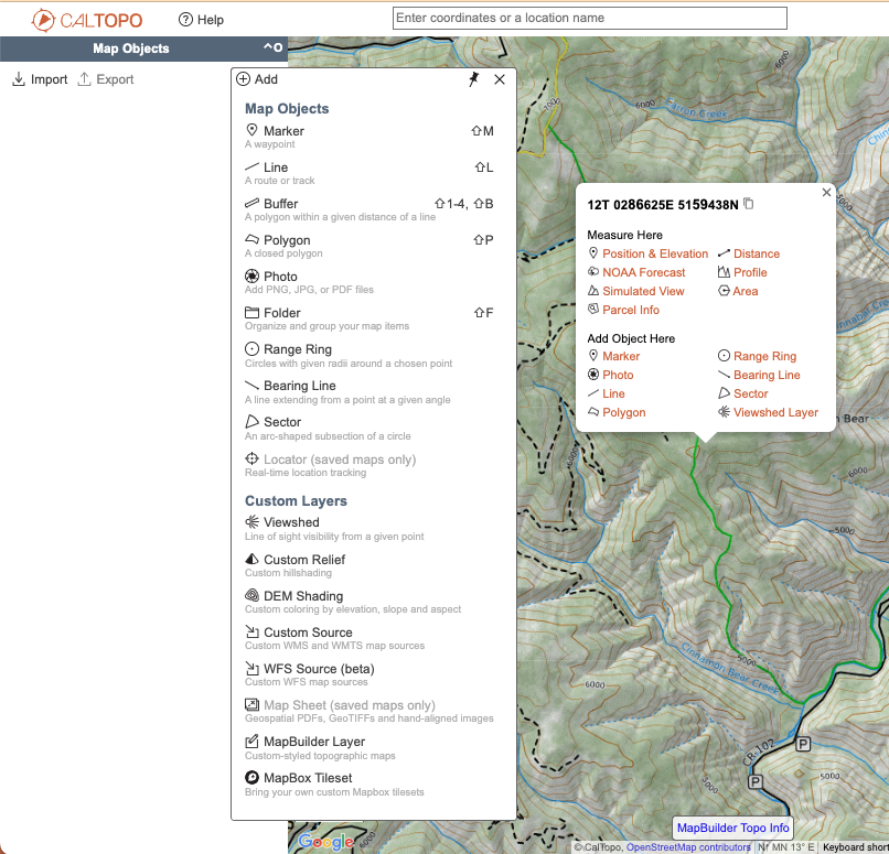 Objects | CalTopo Training
